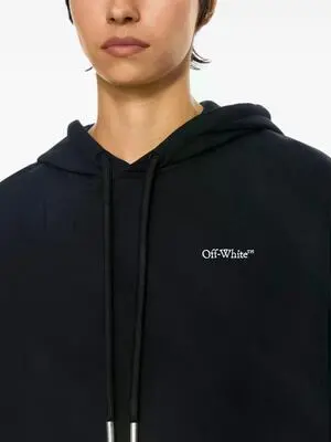 Off-White Cotton Arrows Print Hoodie