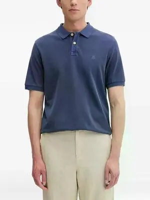Marc O'polo Logo-embroidered Piqué Polo Shirt - Blue