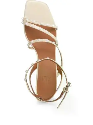 BILLI BI Cream White Leather Strappy Heeled Sandals