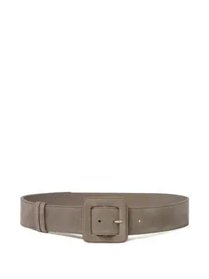 Fabiana Filippi Suede Belt With Square Buckle - Grey