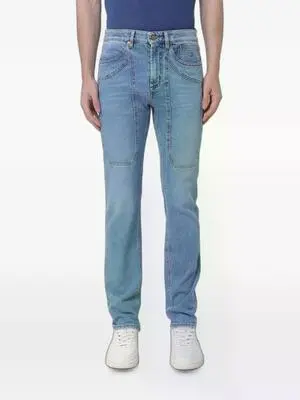 JECKERSON Skinny-fit Jeans With Patch Detail - Blue