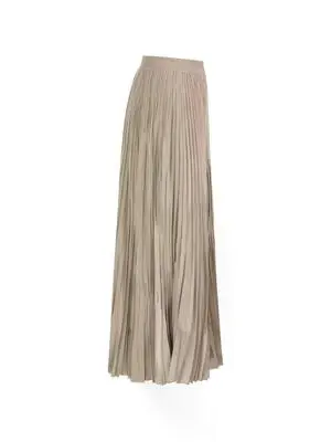 Max Mara Pleated Flared Maxi Skirt