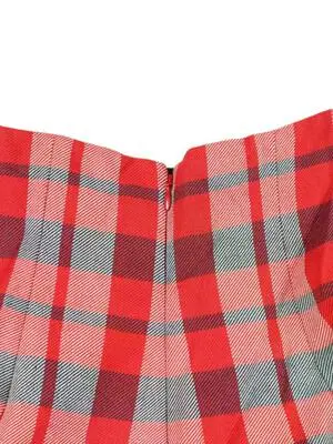 Dior Check Pattern Midi Skirt