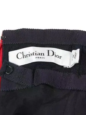 Dior Check Pattern Midi Skirt