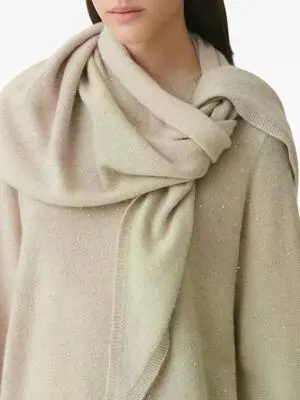 Fabiana Filippi Sequin-embellished Knitted Scarf - Neutrals