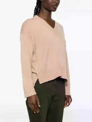 Peserico V-neck Side-slit Sweater