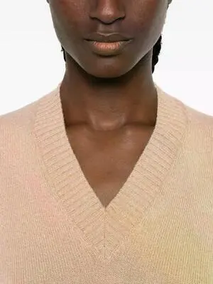 Peserico V-neck Side-slit Sweater