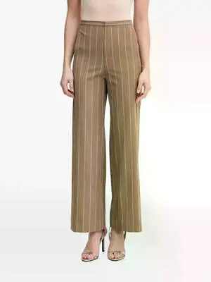 BENETTON Pinstriped Wide-leg Trousers - Brown