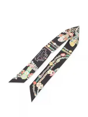 Hermès Brides De Gala En Fleurs Silk Scarf - Black