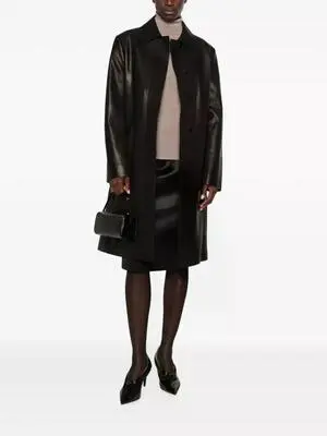 THE ROW Cintia Single-breasted Leather Coat