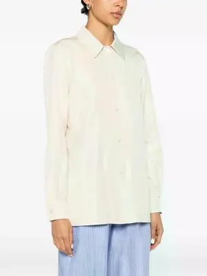 THE ROW Lucetta Silk Shantung Shirt - Neutrals