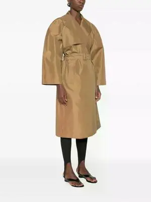 THE ROW Amapola Silk Trench Coat - Brown