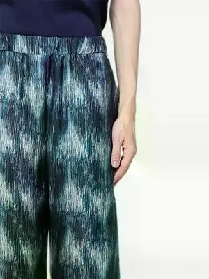 Max Mara Printed Silk Palazzo Pants