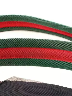 Gucci Gg Supreme Backpack With Leather Trim