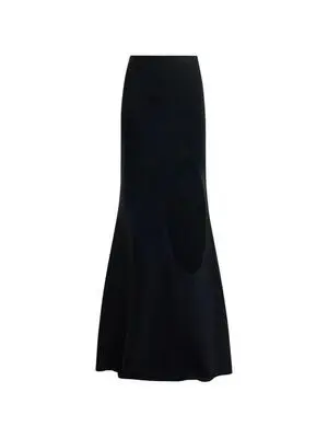 A.W.A.K.E. Mode Cut-out Flared Skirt - Black