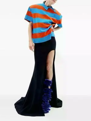 A.W.A.K.E. Mode Cut-out Flared Skirt - Black