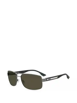 BOSS Polarized Rectangle-frame Sunglasses - Grey