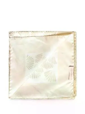 COCCINELLE Shell-print Silk Scarf Neutrals