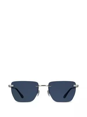 Lacoste Rimless Rectangle-frame Sunglasses - Silver