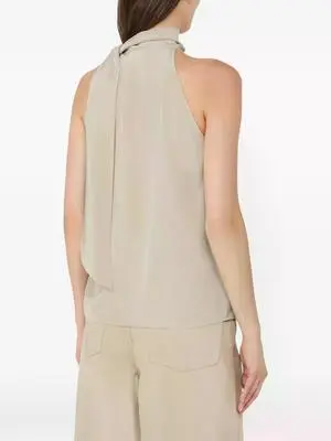 Max Mara Pussy-bow Pleated Silk Blouse - Neutrals
