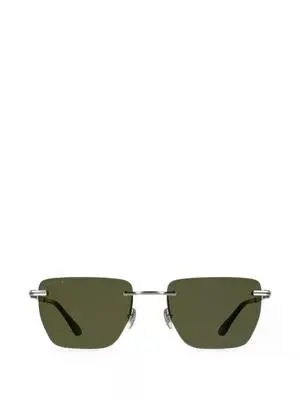 Lacoste Rimless Rectangle-frame Sunglasses - Silver