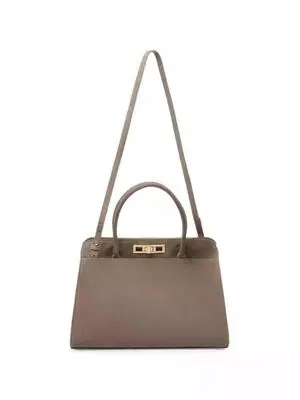 Fabiana Filippi Suede Twist-lock Tote Bag - Neutrals