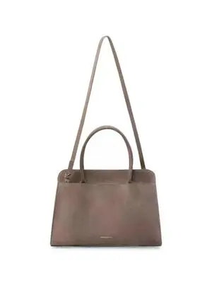 Fabiana Filippi Suede Twist-lock Tote Bag - Neutrals