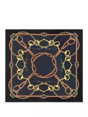 Gucci Equestrian-print Carré Scarf