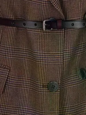 P.a.r.o.s.h Belted Checked Blazer