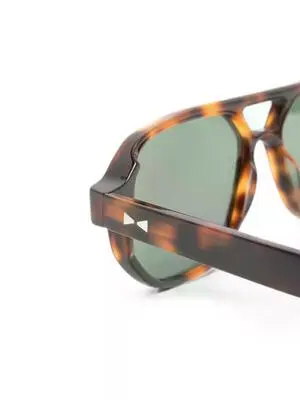 SNOB Tortoiseshell Effect Pilot Frame Sunglasses