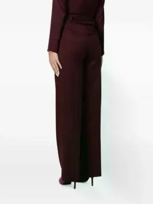 HANITA Pinstripe Wide-leg Trousers - Red