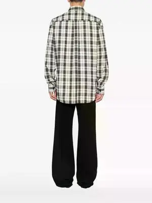 Balenciaga Check-pattern Logo-embroidered Shirt