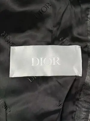 Dior Leather Shearling Collar Zip-up Jacket