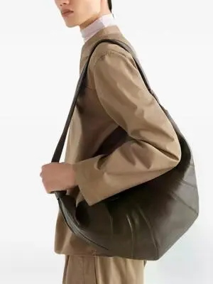 LEMAIRE Large Croissant Leather Shoulder Bag - Brown