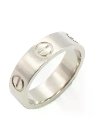 Cartier 18k White Gold Love Screw-detail Ring - Silver