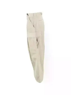 Prada Corduroy Wide Leg Cargo Trousers