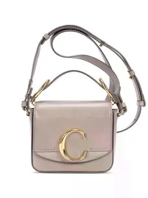 Chloé Chloé Mini C Shoulder Bag Grey