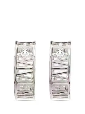 VIVIENNE WESTWOOD Westminster Orb Hoop Earring - Silver
