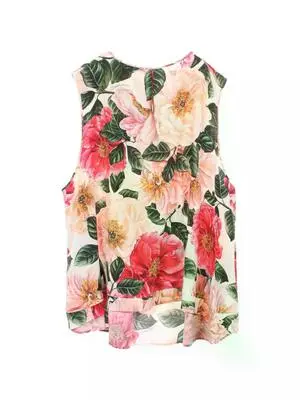 Dolce & Gabbana Sleeveless Floral Print Top