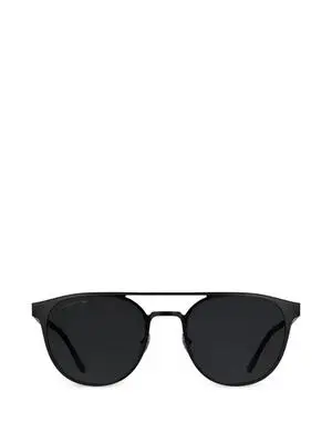 Lacoste Double-bridge Round-frame Sunglasses - Black
