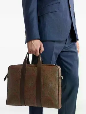 Etro Arnica Paisley Jacquard Document And Laptop Bag