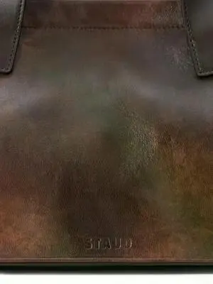 Staud Distressed Leather Tote Bag