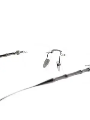 Gucci Rimless Eyeglasses With Bamboo Effect