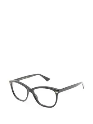 Gucci Double-g Cat-eye Glasses - Black