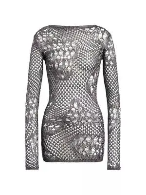 DONDUP Distressed Open-knit Mini Dress