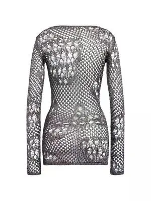 DONDUP Distressed Open-knit Mini Dress