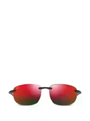 Maui Jim Hookipa Ultra Rectangle-frame Sunglasses - Black