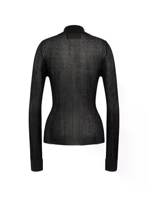 DONDUP Ribbed Knit Long Sleeve Cardigan