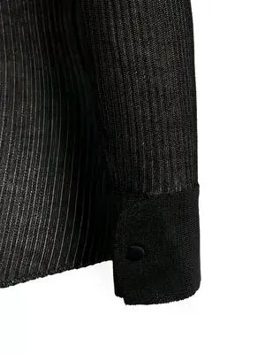 DONDUP Ribbed Knit Long Sleeve Cardigan