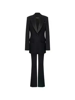 DONDUP Tailored Suit With Satin Lapels - Black
